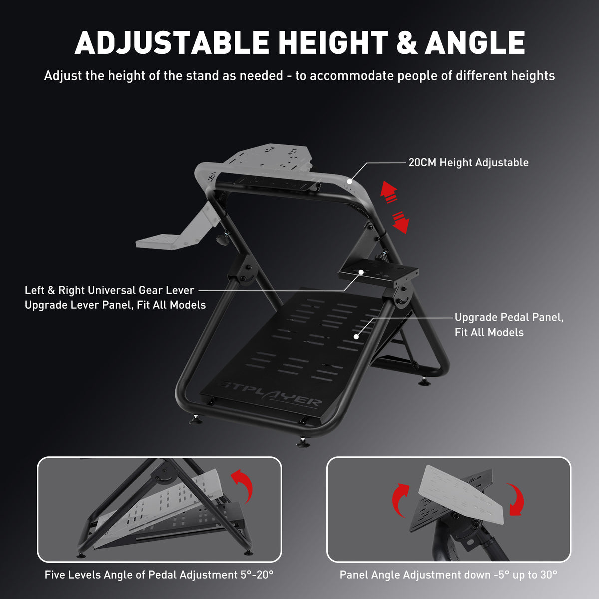 Sim Racing Steering Wheel Stand S05 – GTPLAYER EU